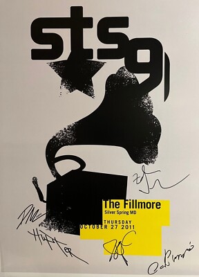 STS9 Signed poster, Graphic Gramophone Art, Sound Tribe Sector 9 ...