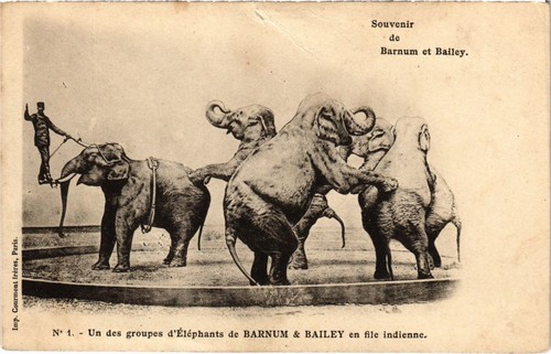 PC BARNUM ET BAILEY CIRCUS ELEPHANTS FAMOUS PEOPLE (a34107) | eBay