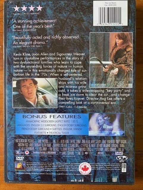 THE ICE STORM - Ang Lee DVD - Kevin Kline, Joan Allen, Sigourney Weaver ...