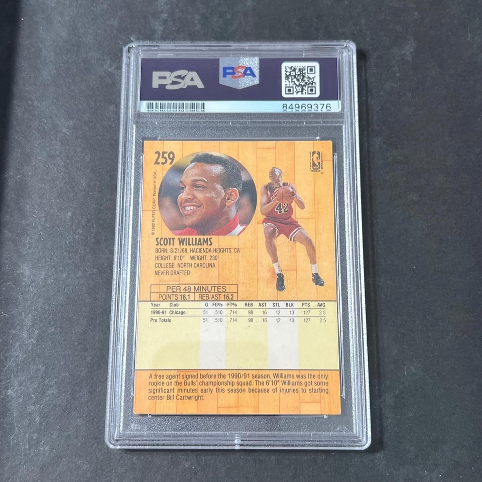 1991 Fleer #259 Scott Williams Signed Card AUTO PSA Slabbed Bulls | eBay