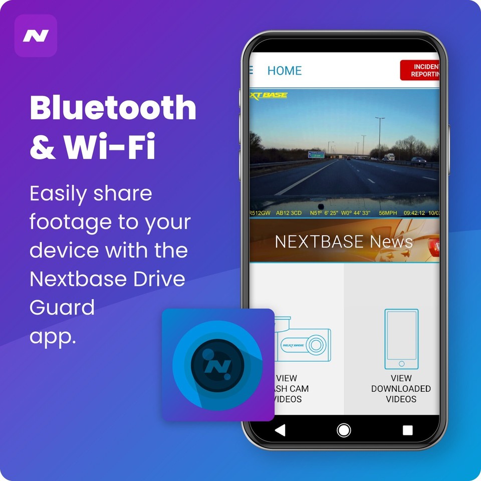 Nextbase 300W Mini Dash Cam Full 1080p/30fps HD Front View 140° 6G Lens ...