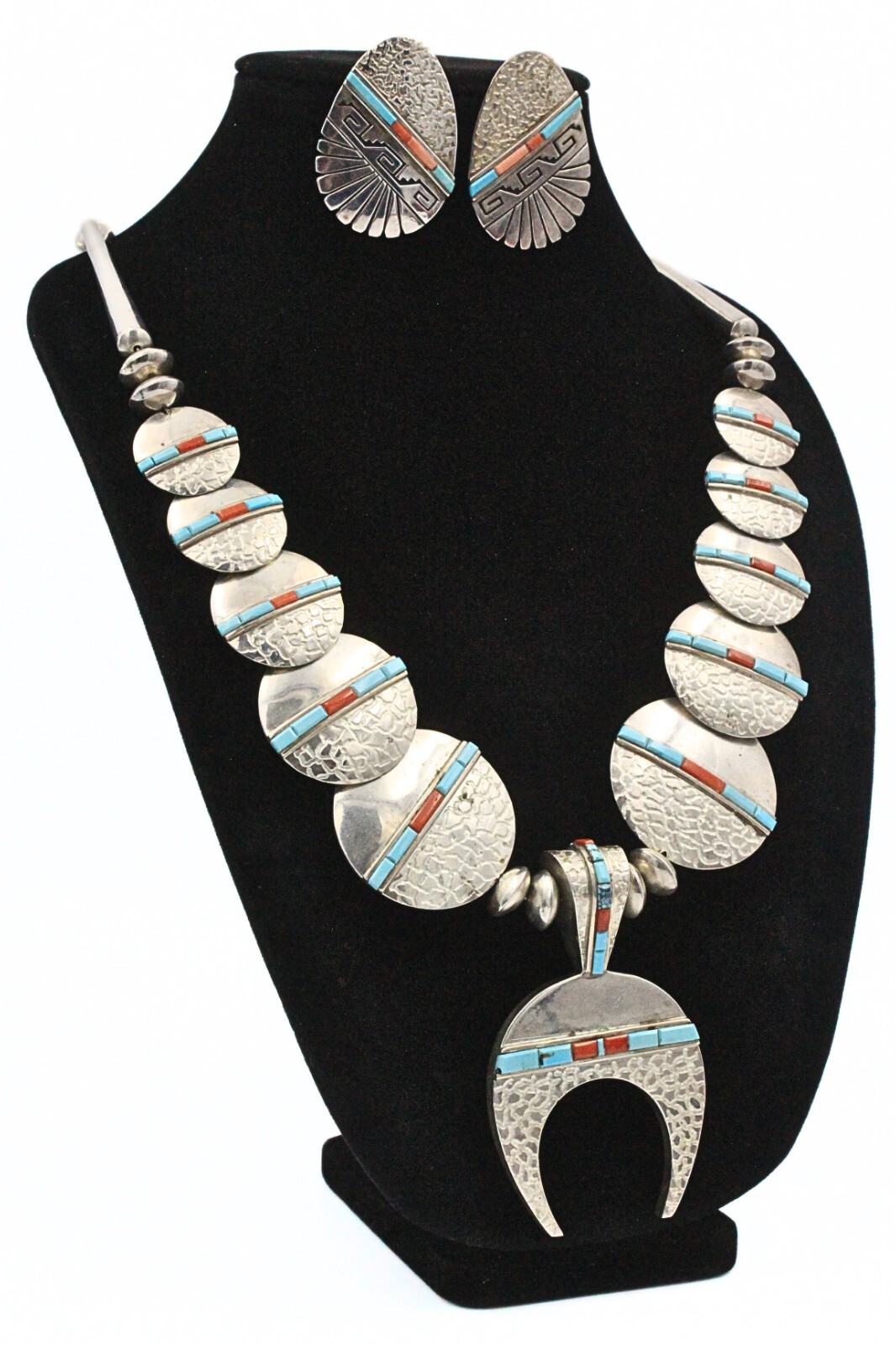 Alvin Lula Begay Navajo Sterling Silver Inlaid Revers… - Gem