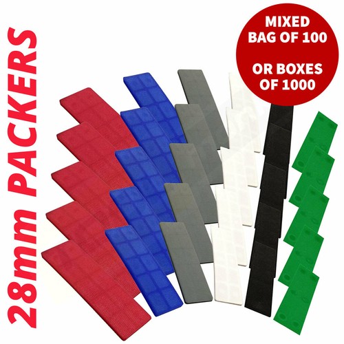 Window Packers - Glazing Glass Flat Plastic Packers 100mm x 28mm - 1 ...