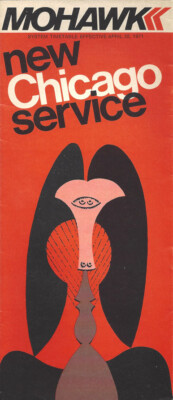 Mohawk Airlines system timetable 4/25/71 [4021] | eBay