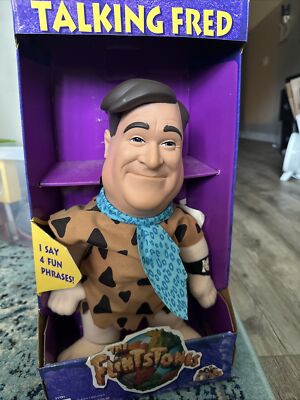 The Flintstones Movie TALKING FRED Doll - 1993, Mattel #11751, NEW IN ...