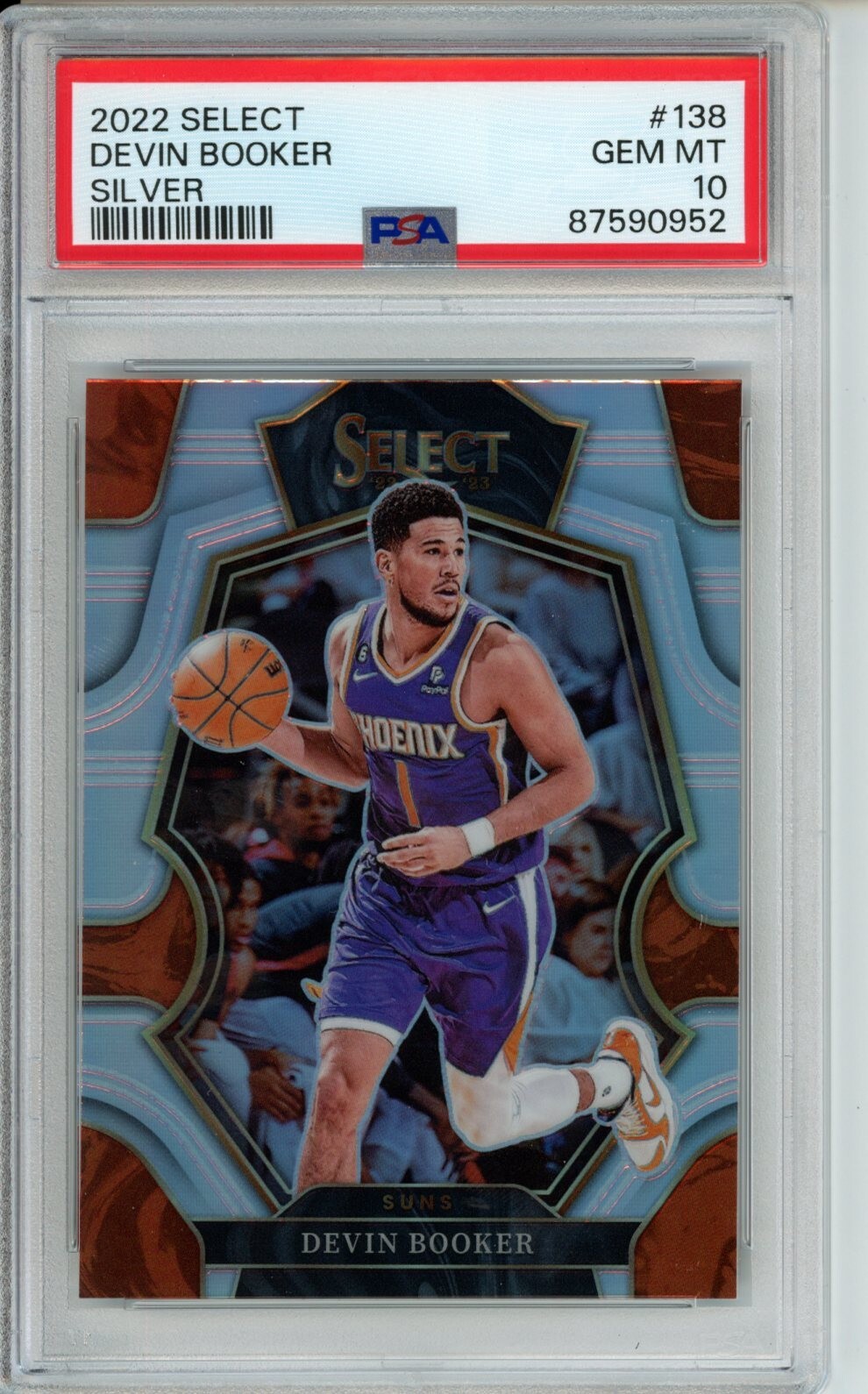 2022-23 Panini Select - Premier Level Devin Booker #138 Silver Prizm ...