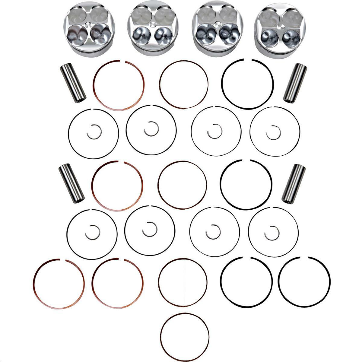 J.E. Pistons - 144538 - Round Piston Kit, 2.00mm Oversize to 67.00mm ...