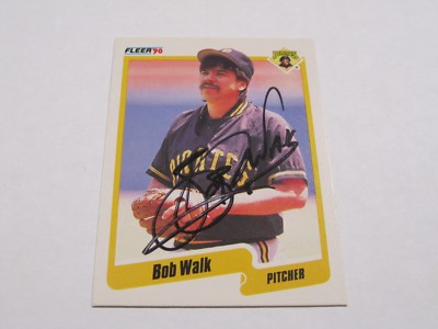 Bob Walk Fleer' 90 Autographed Baseball Card | eBay