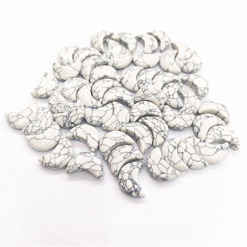 100pcs White Turquoise Stone Crystal Healing Moon Gemstone Home Decor ...