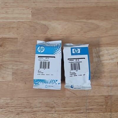 HP 21 & 22 printer Ink Cartridges, Black C9351A tri-color C9352A | eBay