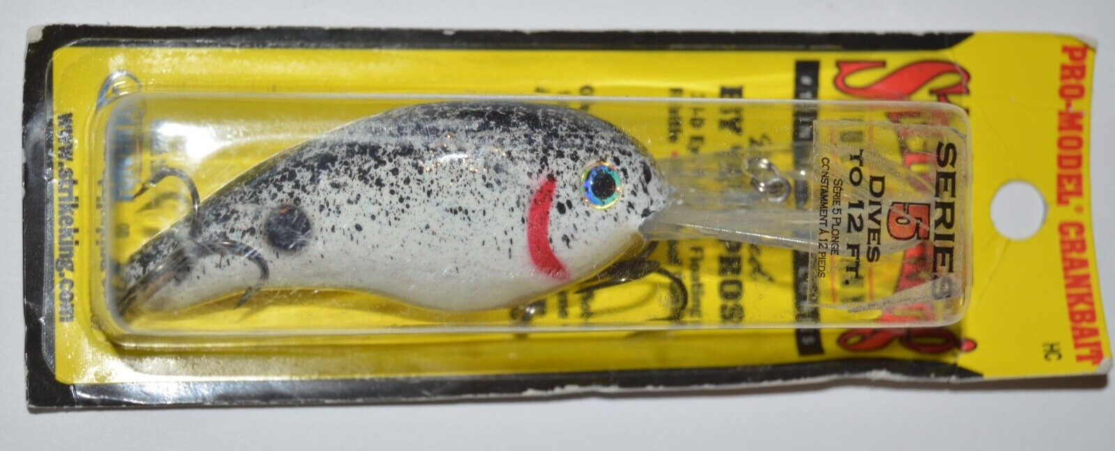strike king bass pro model crankbait pearl splatterback hc5-570 dives ...