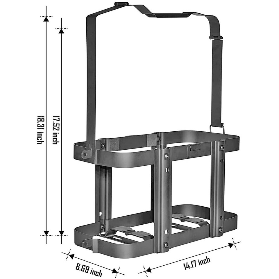 Heavy Jerry Gas Can Holder, 5.28 Gallon /20 Liter Steel Jerry Can Mount ...