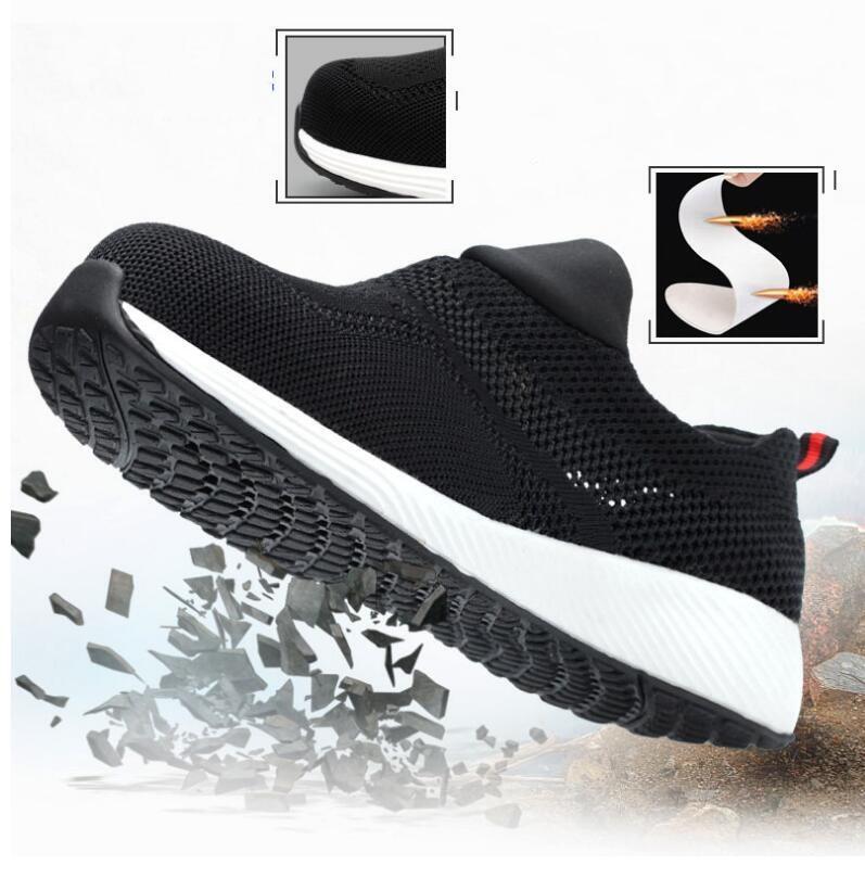 Mesh Work Boots Unisex Summer Trainers Breathable Safety Shoes Steel ...