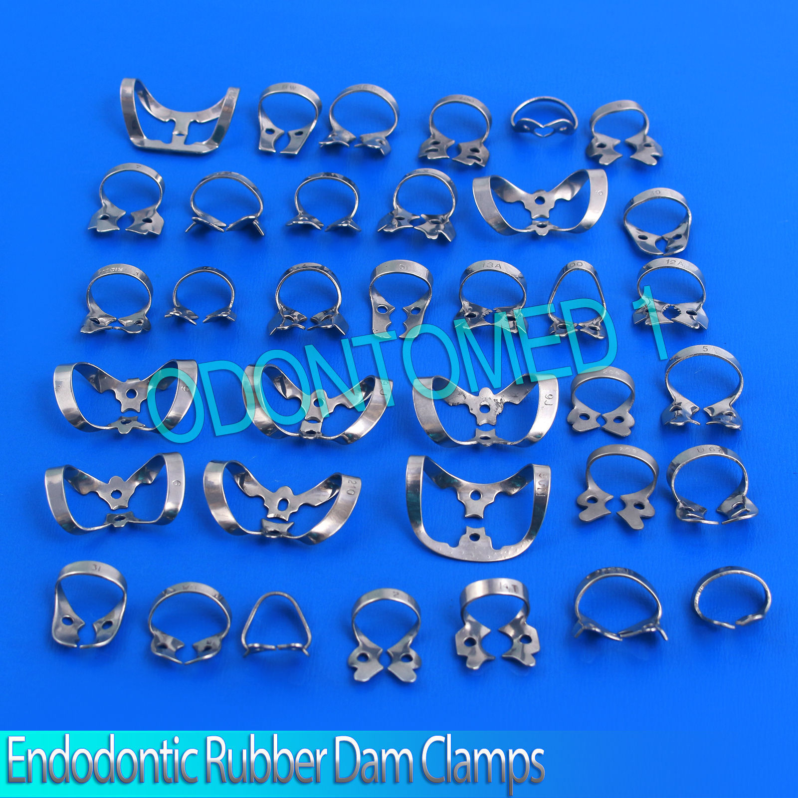 40 Pc Endodontic Rubber Dam Clamps Assorted Different Sizes Dental | eBay