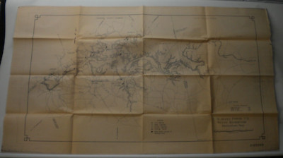 Large Vintage 1963 Alabama Power Weiss Reservoir Lake Map 60s 70s Huge ...