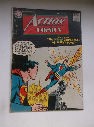 DC: ACTION COMICS #223, "THE FIRST SUPERMAN OF KRYPTON", RARE, 1956, VG ...
