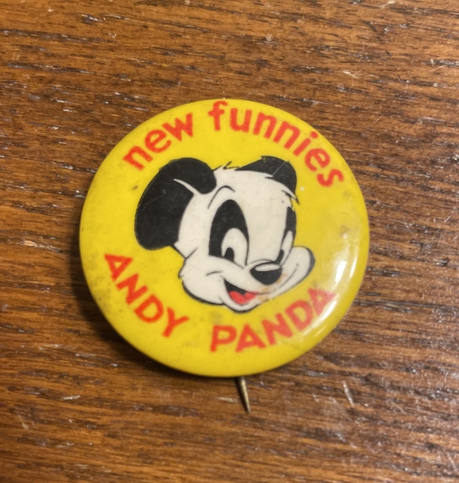 Vintage Andy Panda Walter Lantz Cartoon Character Button Pin Pinback | eBay