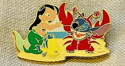 Disney LILO & STITCH As Ariel & Sebastian The Little Mermaid LE Pin | eBay