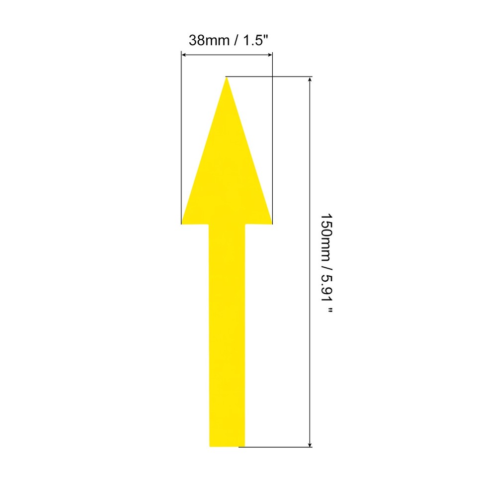 4 Set / 20Pcs 6x2" Arrow Sticker Directional Arrow Sign Floor Decal ...