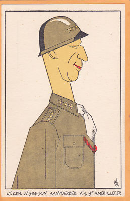 Military Postcard - General William Simpson WWII | eBay