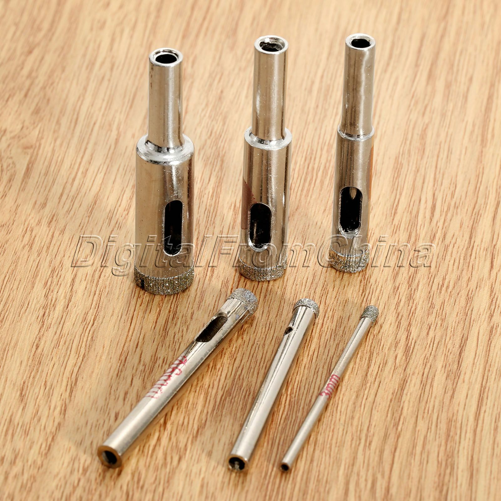 5Pcs 3-12mm Diamond Hole Saw Tile Ceramic Glass Porcelain Marble Drill ...