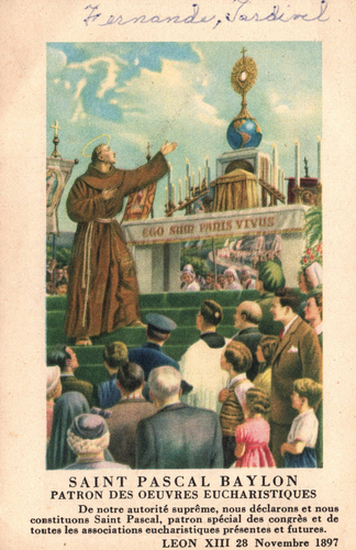 1897 CATHOLIC HOLY CARD St Pascal Baylon | eBay