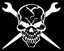 Spud Wrench Skull Vinyl Decal, Bumper Sticker, Cross, Mechanic, Iron ...