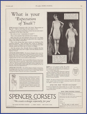 Vintage 1926 SPENCER Corsets Women's Lingerie Fashion 20's Print Ad | eBay