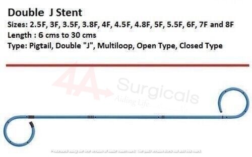 4A Double J Stent with Pusher Urology 6Fr 24cm DHL Express Shipping DJ ...