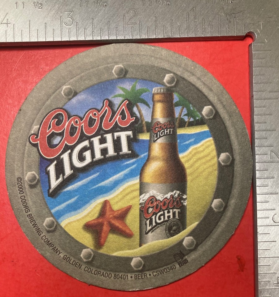 COORS LIGHT. starfish. 4 INCH ROUND BEER COASTER RARE | eBay