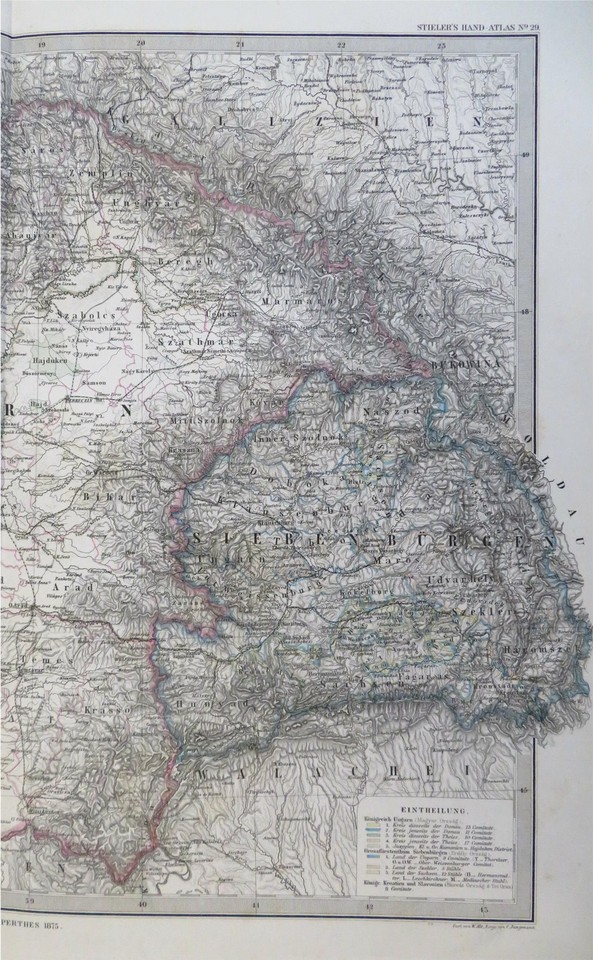 Kingdom of Hungary Hapsburg Crown Lands Budapest 1875 Jungmann detailed ...