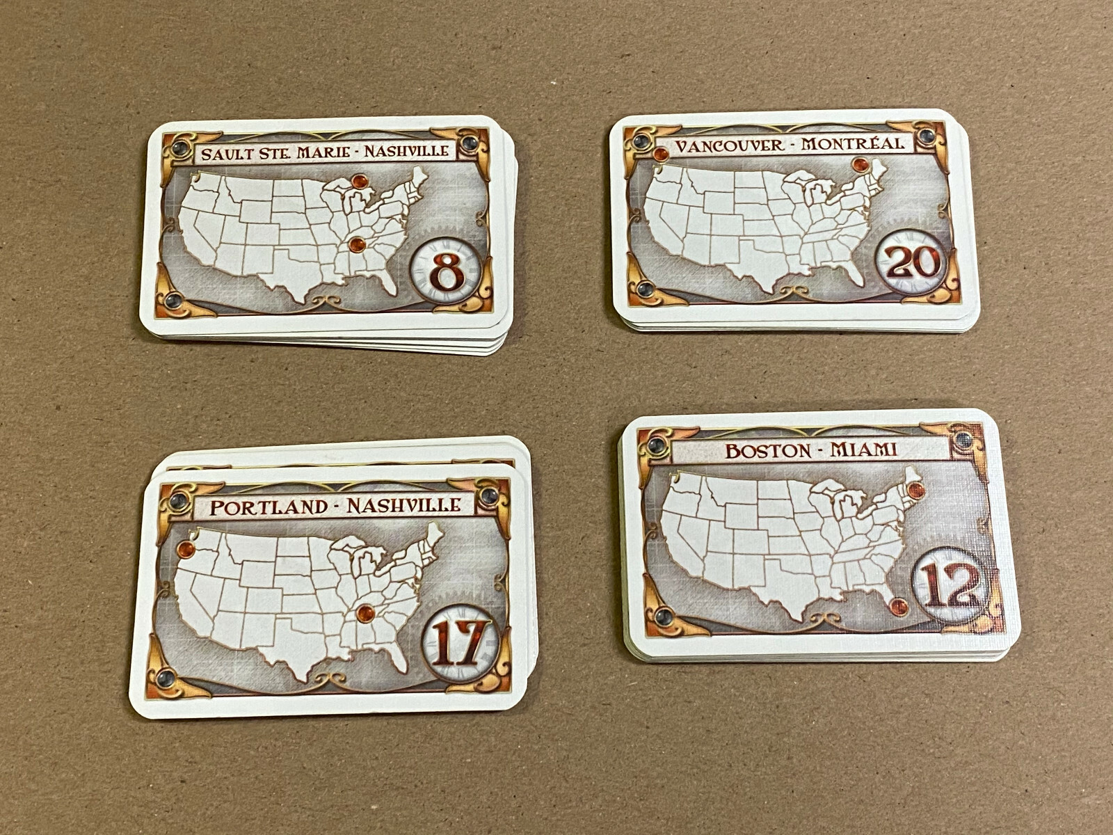 Ticket To Ride Replacement Parts - Train Cards, Destination Cards ...