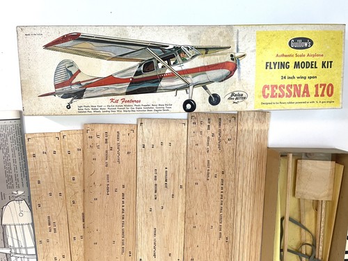 Guillow's CESSNA 24" Wing Balsa Flying Model Kit Vintage Unassembled | eBay