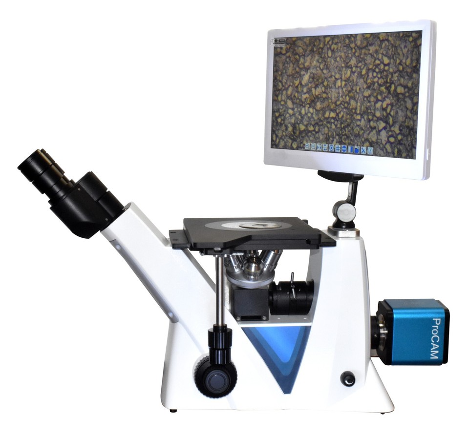 Inversé Metallograph Microscope—Infinite Optiques, Live 4K Caméra ...