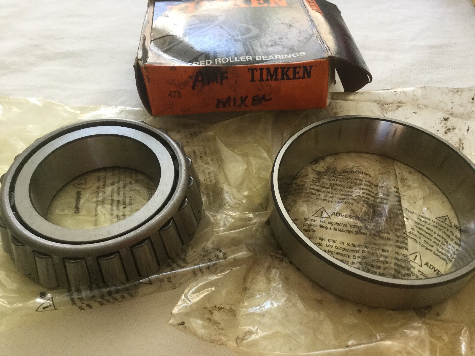 1 NEW Timken 478-472A, 472 Tapered Roller Cup and Timken 478 Tapered ...