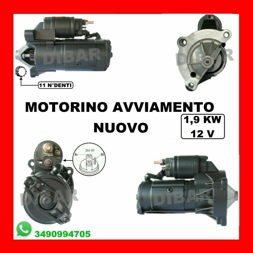 MOTORINO DI AVVIAMENTO NUOVO CITROEN JUMPER FURGONATO 1.9 TD DAL 1994 ...
