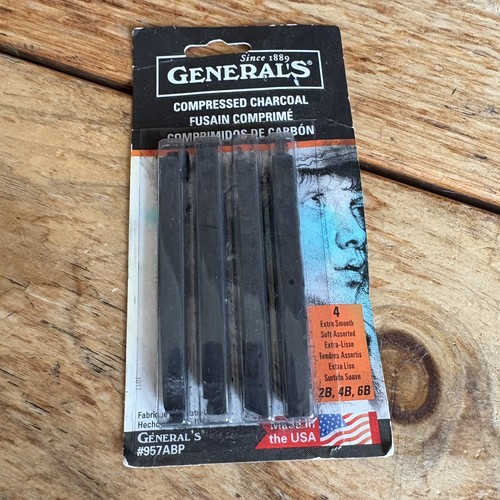 General 4 Soft Compressed Charcoal Set #957A-BP | eBay