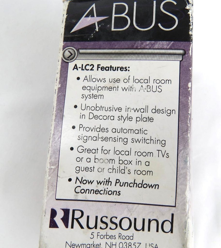 Russound A-LC2 Local Source Input A-Bus Audio System White NEW OPEN BOX ...