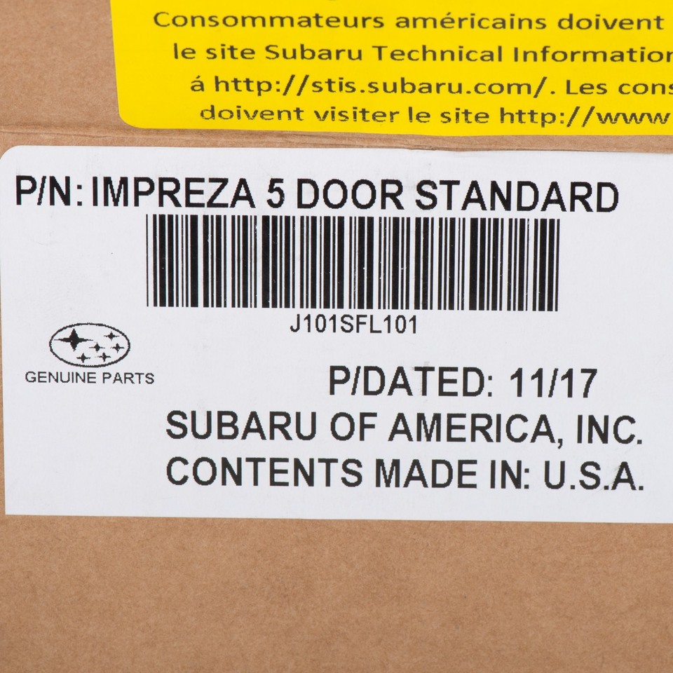 OEM 2017-2023 Subaru Impreza 5-Door Hatch Splash Guard Mud Flap Set ...