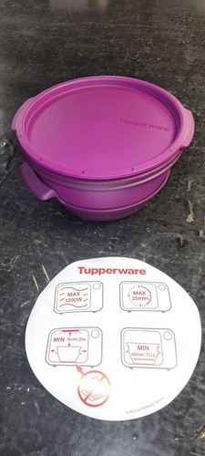 TUPPERWARE Purple SMART STEAMER 4 Pc. Microwave Cooker Set | eBay