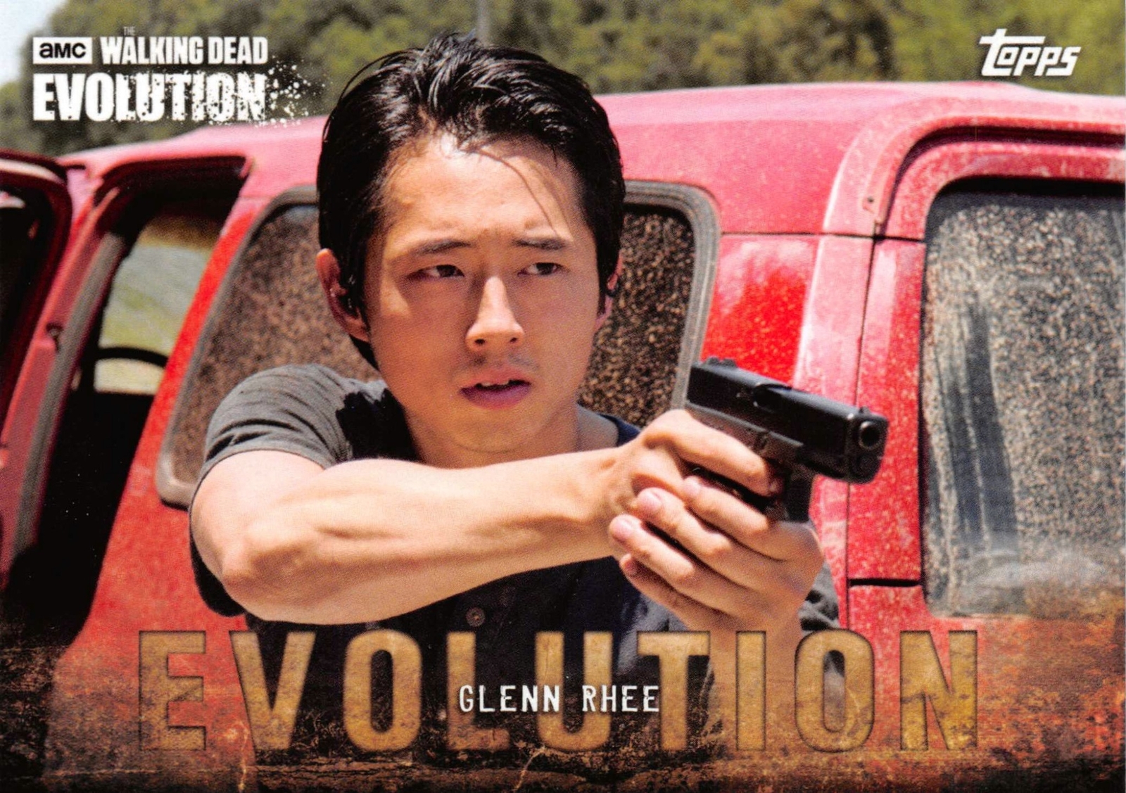 GLENN RHEE (Steven Yeun) / Walking Dead Evolution Base Trading Card #30 ...