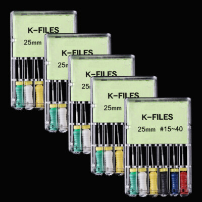 5boxes Dental Niti Kfiles 25mm #15-40 for Endo Root Canal Hand Use | eBay