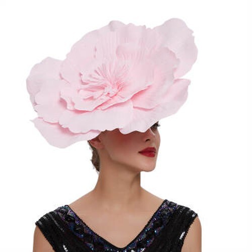 STUNNING LARGE PALE PINK FLOWER FASCINATOR ON MATCHING HEADBAND, SPRING ...