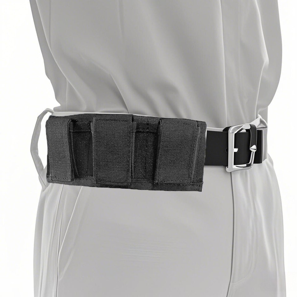 BLACK TACTICAL TRIPLE SPEEDLOADER POUCH HOLSTER FOR .38 .357 .44 .45 ...