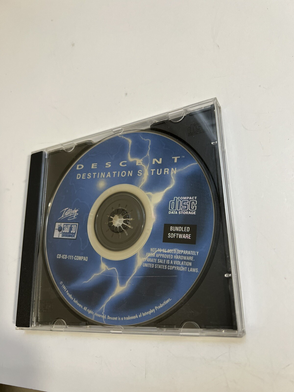 Descent (PC, 1995) Complete Interplay Vintage 360 3D CD ROM 40421091188 ...