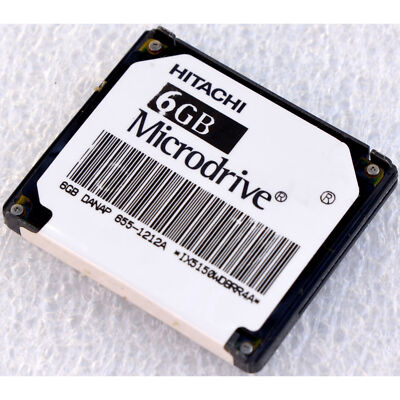 Vintage Hitachi 4GB Microdrive HMS360606D5CF00 0A40269 Memory Card M592 ...