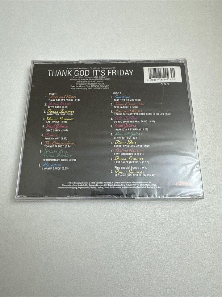 THANK GOD IT'S FRIDAY Soundtrack - New Sealed 2 Discs CD | eBay