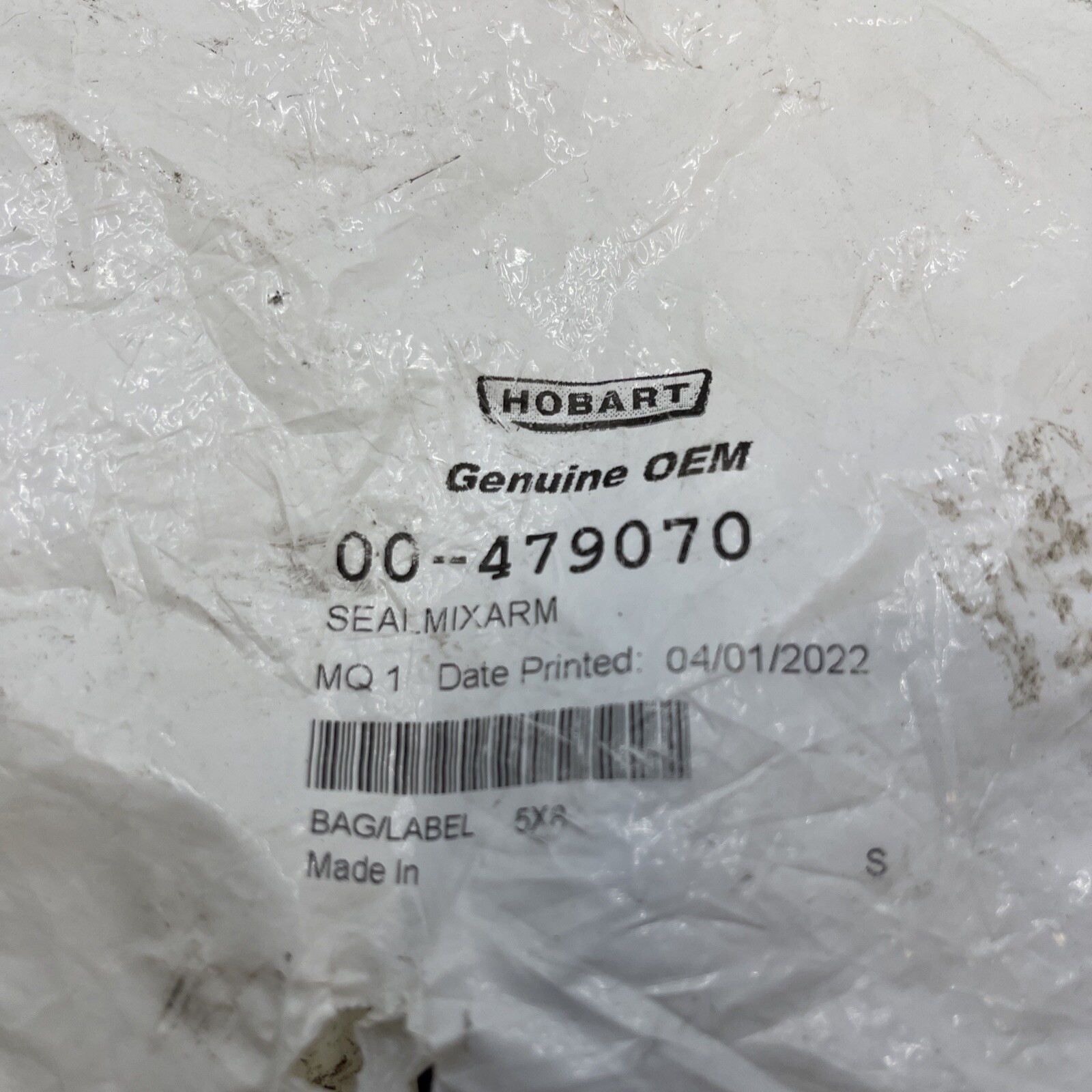 Hobart Mix Arm Seal 00-479070 Genuine OEM | eBay