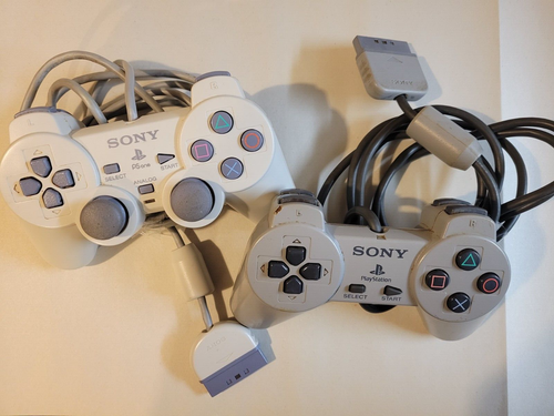 Playstation One Controller Lot of 2 (Gray and White) | eBay
