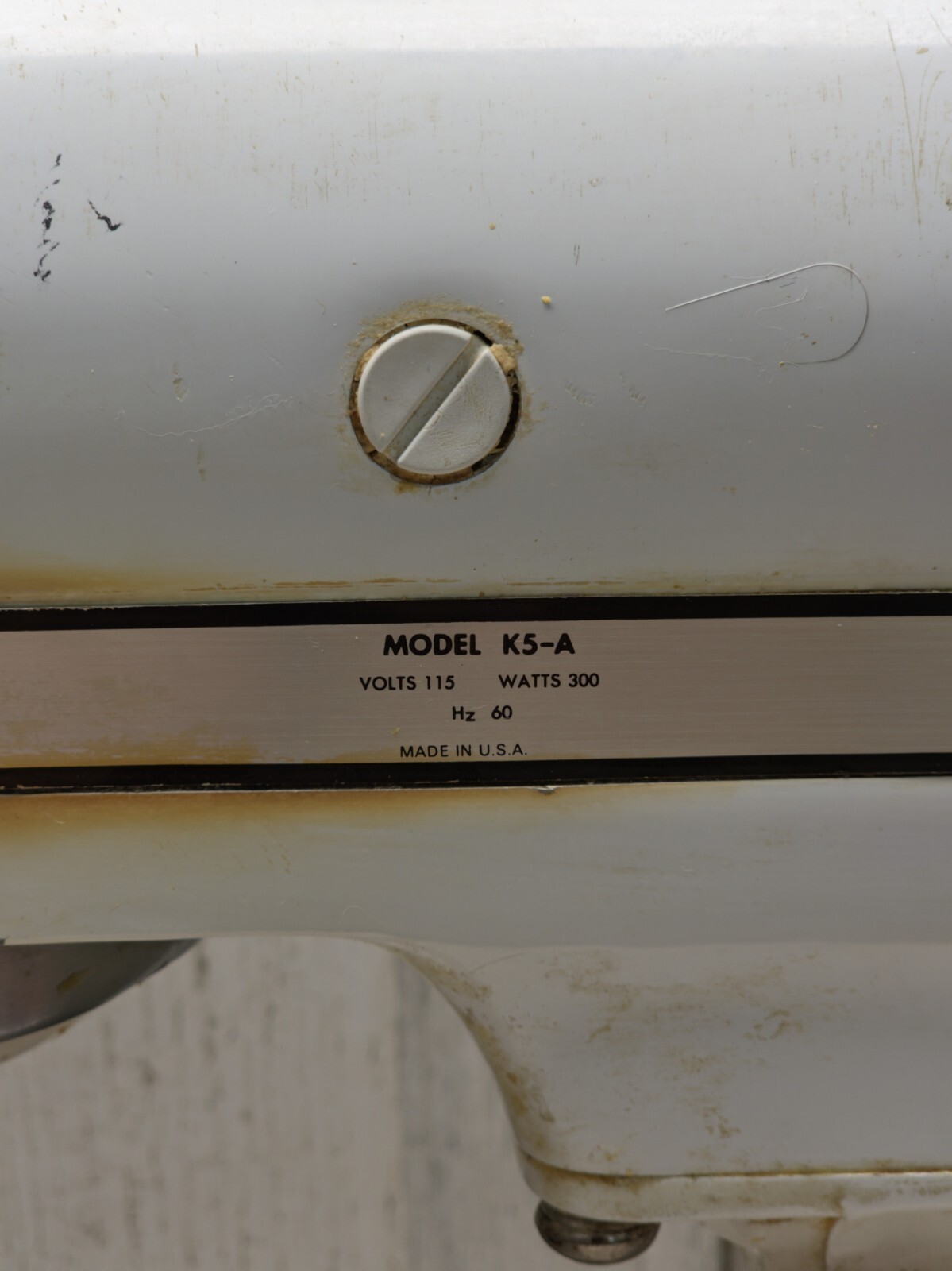 Vintage Hobart KitchenAid K5-a White 5 QT Stand Mixer 10 Speed Bowl 3 ...